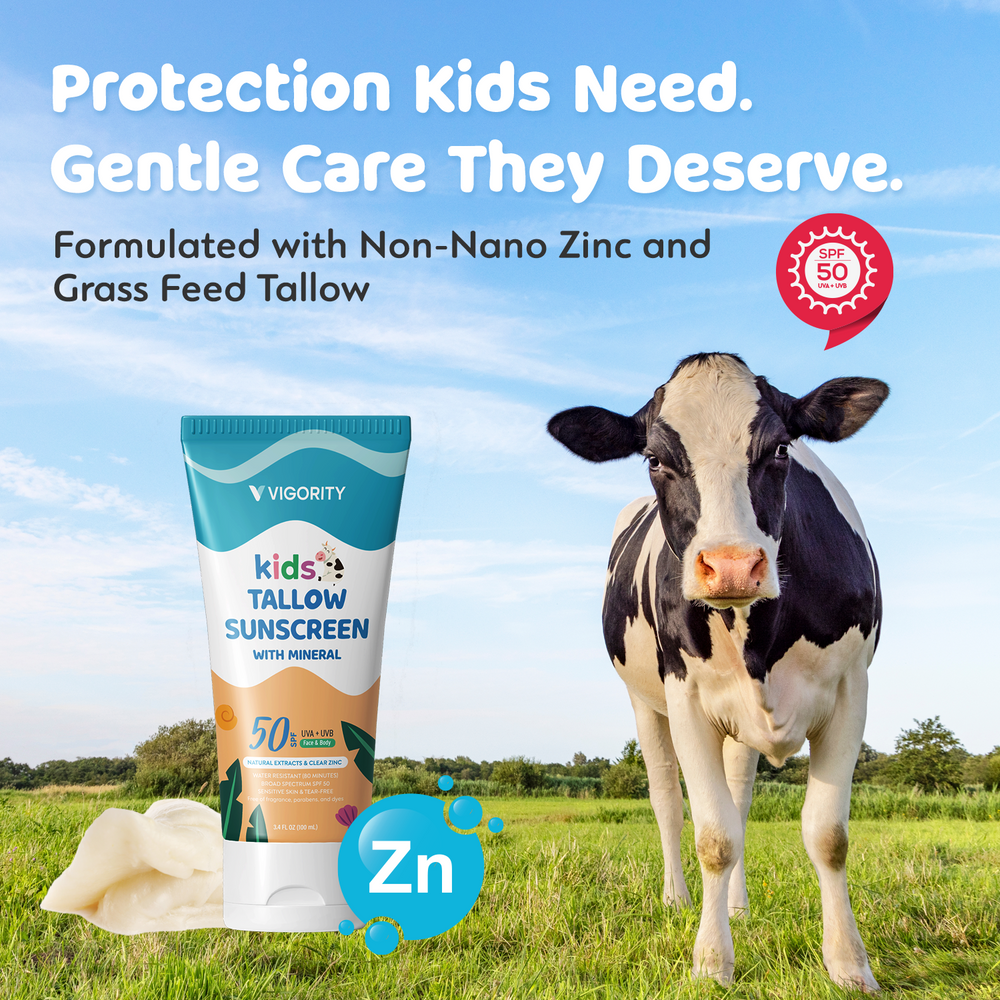 Beef Tallow Sunscreen for Kids - SPF 50 – Vigority